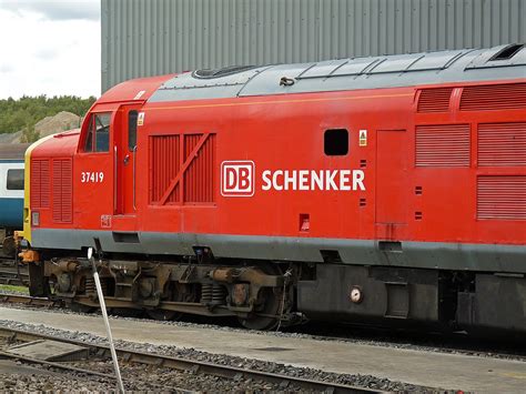 Voie De Débord La Class 37419 En Livrée Db Schenker Class 37419 In