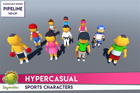 Hypercasual Sports Characters 3d Humanoids Unity Asset Store
