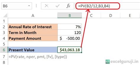 Mastering Excel Pv Function A Comprehensive Guide To Present Value Calculations Excel Guruji