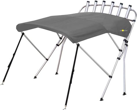 Oceansouth 3 Bow Bimini Top With Rocket Launcher 4ft Length Gray