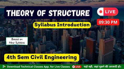 Theory Of Structuresyllabus 4th Semester Civil Engg Sbte Bihar