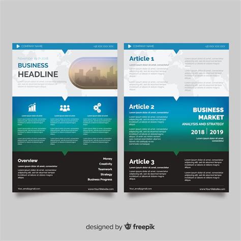 2 페이지 현대 브로셔 템플릿 전단지 이미지 Freepik에서 무료 다운로드 2 페이지 현대 브로셔 템플릿 전단지 이미지 Freepik에서 무료 다운로드