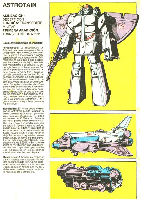Astrotrain Transformers En Castellano Cohetes Espaciales