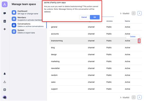 Delete a Conversation Сhanty Help Center
