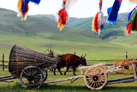 草原上的勒勒车高清图片下载 正版图片502426260 摄图网