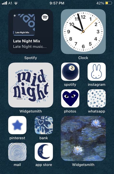 Dark Blue Themed Widget Background💙🫐 Дизайн Ios Обои Обои фоны