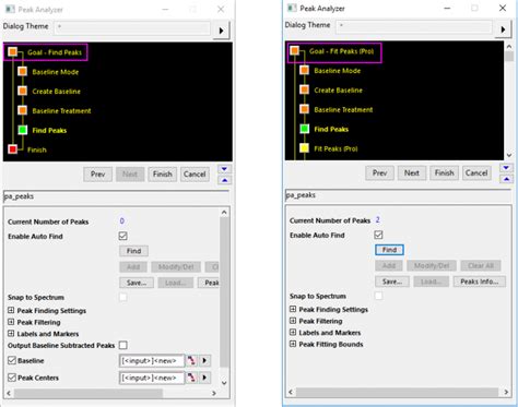 Help Online Origin Help Peak Analyzer Find Peaks Page