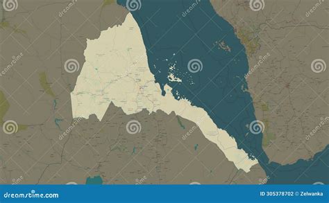 Eritrea Highlighted Topo Humanitarian Stock Illustration Illustration Of Nature Atlas