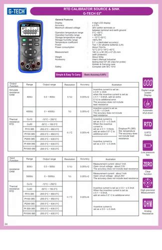 Abs Digital G Tech 03 Rtd Calibrator Source And Sink For Industrial At