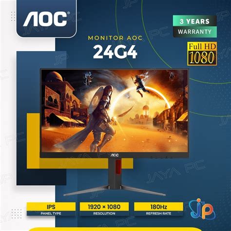 Jual Monitor Aoc Led Ips 24g4 Full Hd 24 Inch Shopee Indonesia