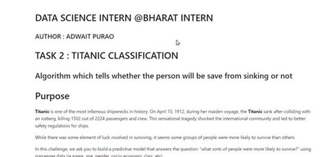 Adwait P On Linkedin Datascience Titanicclassification