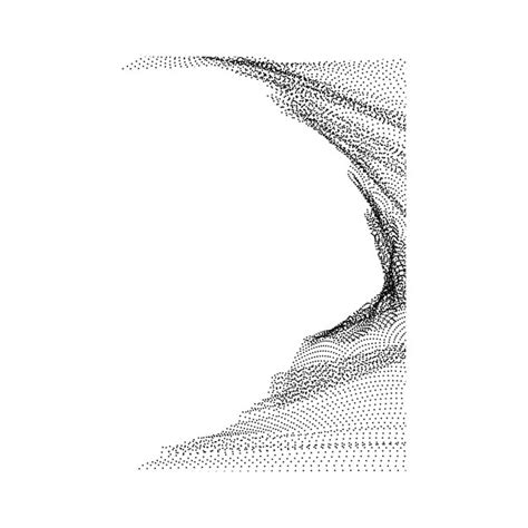 Premium Vector Abstract Wavy Lines Element Flowing Particles Wave Pattern 3d Curve Halftone