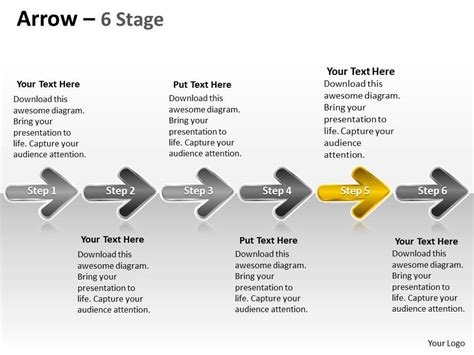 Linear Flow Arrow Presentation PowerPoint Diagrams PPT Sample Presentations PPT