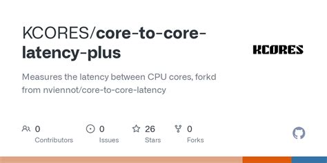 github kcores core to core latency plus measures the latency between