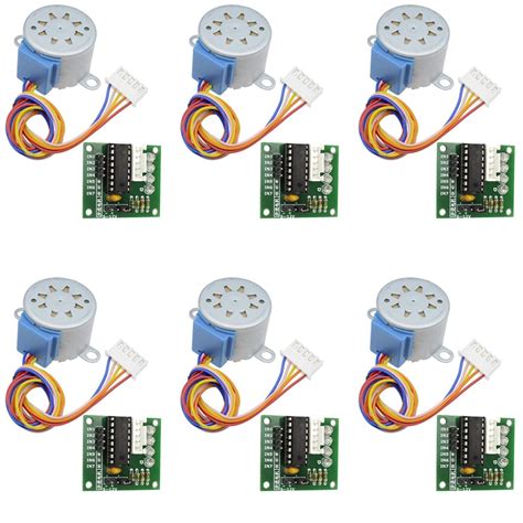 Syuab 6 Set 28byj 48 Stepper Motor With Uln2003 Driver Board Dc 12v 4