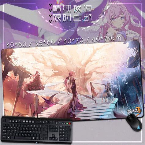 Elysia Mouse Pad Honkai Impact 3rd New Animation Keyboard Pad Game