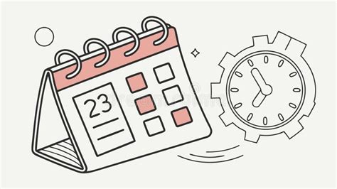 Calendar With Clock Icon Time Management Symbol Vector Design