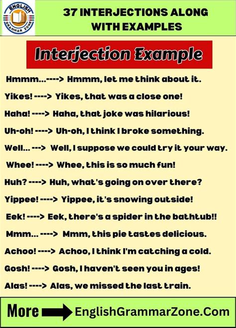 Best 37 Interjection Word With Example