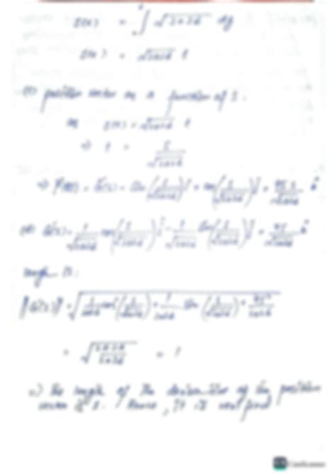 solution a write the position vector and tangent vector for the curve whose parametric