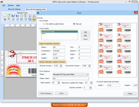 Screenshots Of Barcode Generator Software Professional Edition How To Make Labels