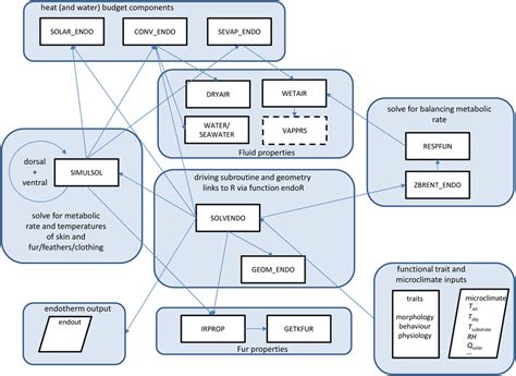 Structure Of The Fortran Library Of The Nichemapr Endotherm Model And