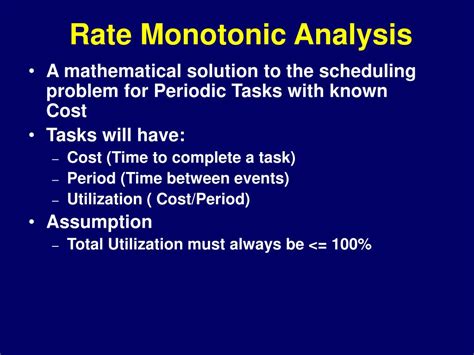 Ppt Rate Monotonic Analysis Powerpoint Presentation Free Download