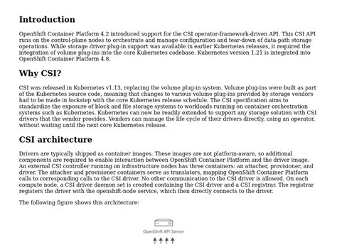 Csi External Storage Design Guide—red Hat Openshift Container