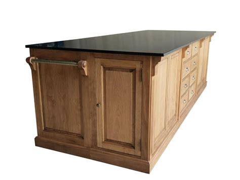 Ilot Central De Cuisine En Bois Massif Campagne