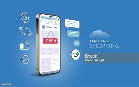 소셜 미디어 앱에서 온라인 쇼핑3d 쇼핑이 가능한 스마트폰 컨셉 마케팅 및 디지털 마케팅 프로모션 24 시간 배달 아이콘처럼