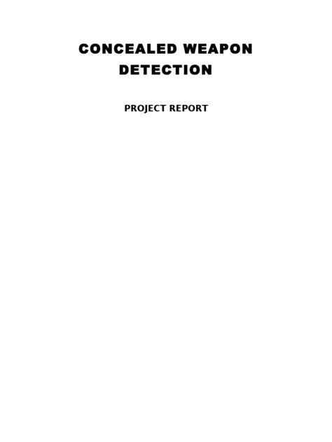 Concealed Weapon Detection Pdf Infrared Graphic Design