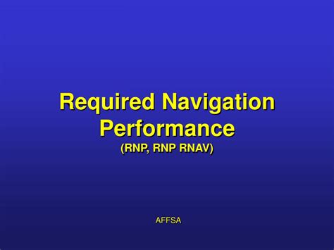 Ppt Required Navigation Performance Rnp Rnp Rnav Powerpoint