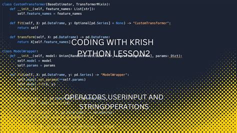 Lesson2 Python Operators And Stringoperations Youtube