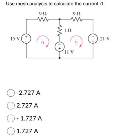 Solved Use Mesh Analysis To Calculate The Current I Chegg