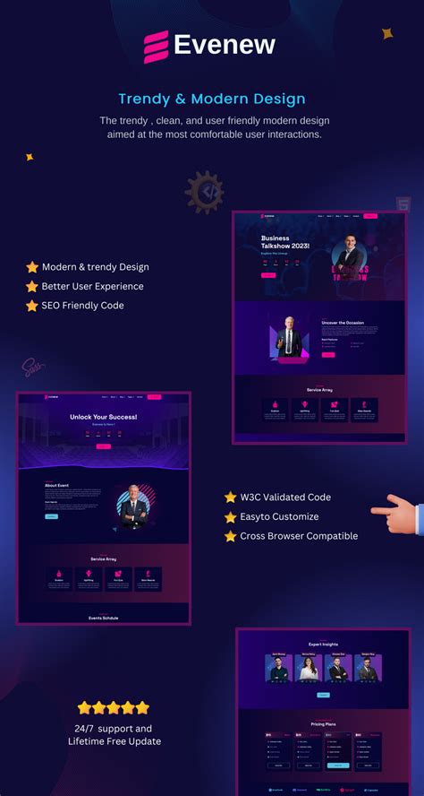 Evenew Multipurpose Event Conference And Meetup Html5 Template