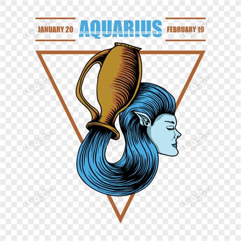 물병 자리 조디악 벡터 Png 일러스트 무료 다운로드 Lovepik