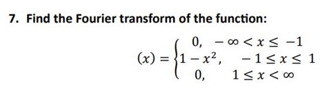 Solved Find The Fourier Transform Of The Function Chegg