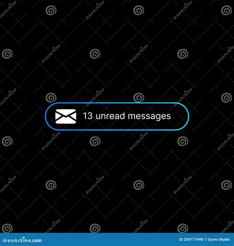 Unread Messages Notification Banner Illustration Social Media Ui