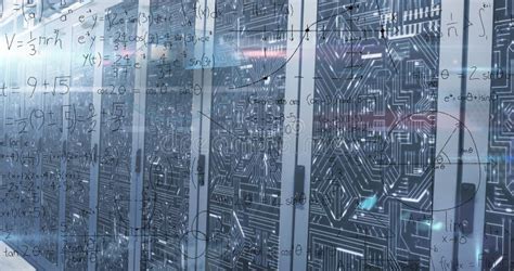 Image Of Mathematical Equations And Data Processing Against Computer