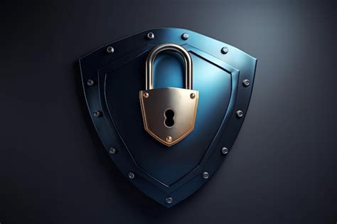 premium ai image shieldshaped padlock illustration privacy concept
