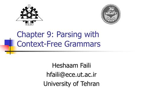 Ppt Chapter 9 Parsing With Context Free Grammars Powerpoint