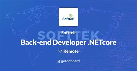 Back End Developer Netcore At Softtek Remote Work From Home Get