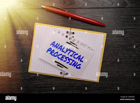 Hand Writing Sign Analytical Processing Business Showcase Easily View Write Reports Data Mining