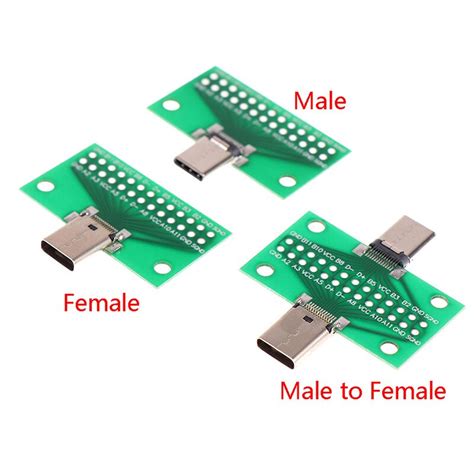 【樂意創客官方店】《附發票》 Type C 公母頭測試板 雙面正反插排針 24p 公轉母座 Usb3 1 數據線轉接 蝦皮購物
