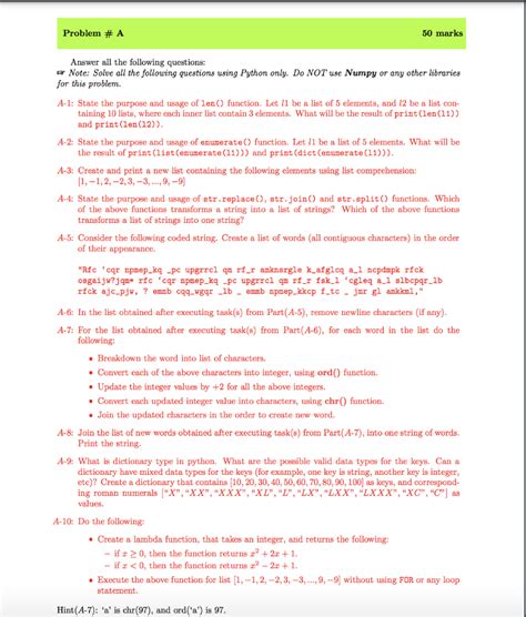 Solved PLEASE SOLVE FROM A 5 TO A 10 ONLY PLEASE ANSWER IN Chegg Com