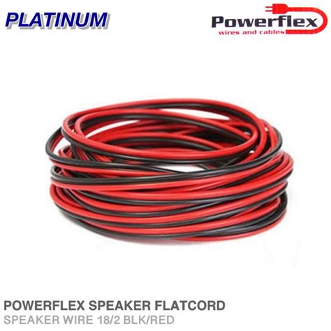 Per Mtr Powerflex Speaker Wire 182 Blackred Flatcord Stranded