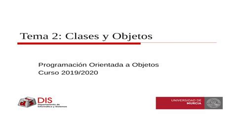 Tema 2 Clases Y Objetosdisumesdocenciapoowikilibexefetchphp