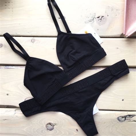 Calvin Klein Intimates And Sleepwear Calvin Klein Black Bra And Thong