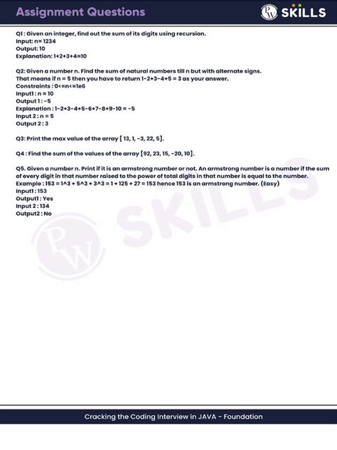 Recursion Assignment Pdf