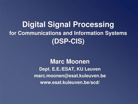 ppt digital signal processing for communications and information