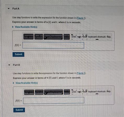 Solved Part A Use Step Functions To Write The Expression For